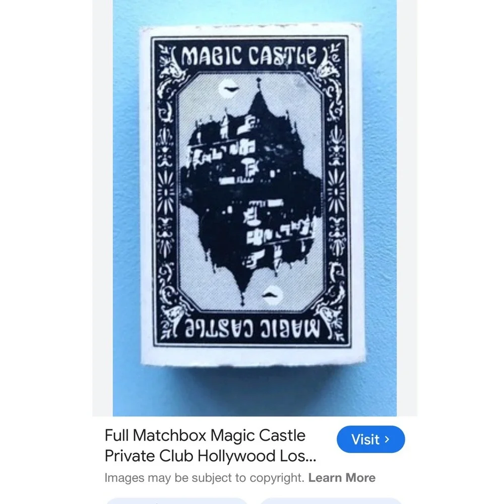 Magic Castle | Other | Vintage Magic Castle Hollywood Matchbox Academy ...